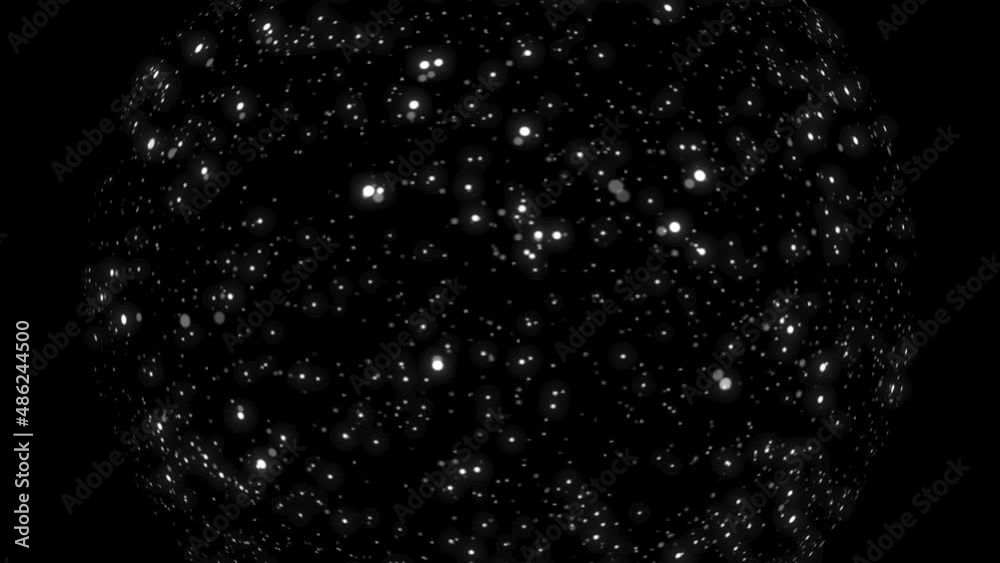 Stars space background in sphere on black background. Universe or ...