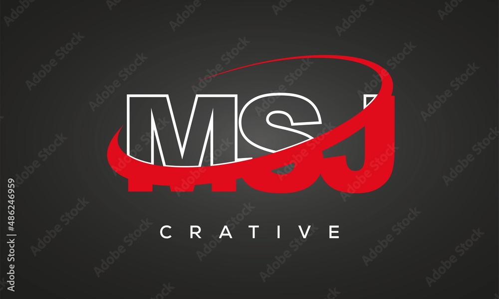 MSJ Letters Creative Professional logo for all kinds of business Stock ...
