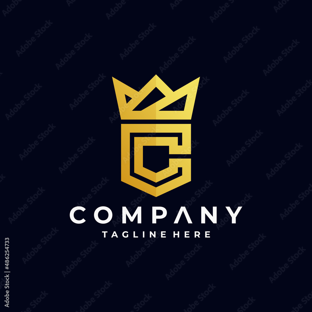 c crown logo design Stock Vector | Adobe Stock