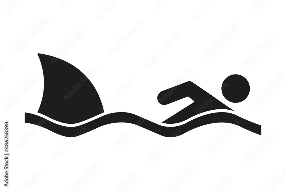 Shark attack. Vector image. Stock Vector | Adobe Stock