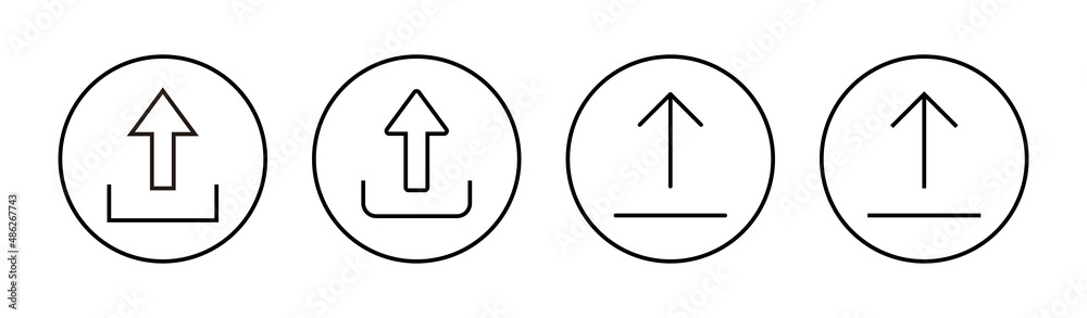 Upload icons set. load data sign and symbol Stock Vector | Adobe Stock