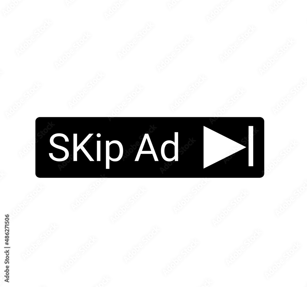 Skip ad icon Stock Illustration | Adobe Stock