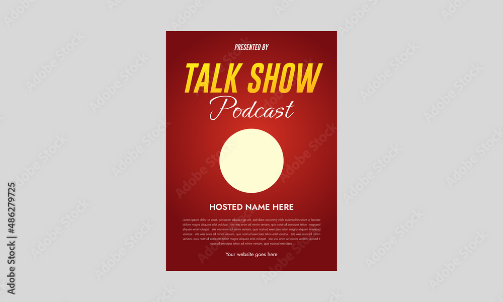 Pod Cast flyer template design. Talk Show Podcast flyer design. Podcast ...