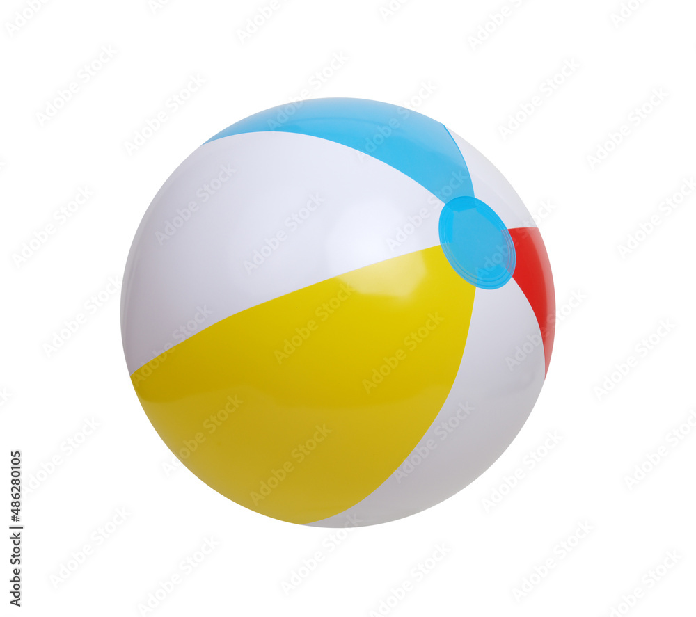 Beach ball isolated on white background Stock Photo | Adobe Stock