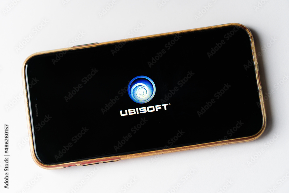 In this photo illustration the Ubisoft Entertainment logo is displayed ...