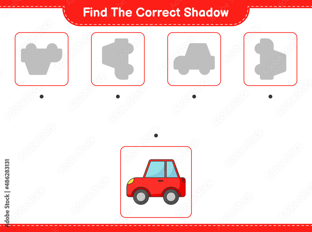 Find the correct shadow. Find and match the correct shadow of Car ...