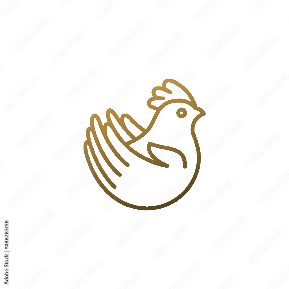 vector chicken logo on white background Stock Vector | Adobe Stock