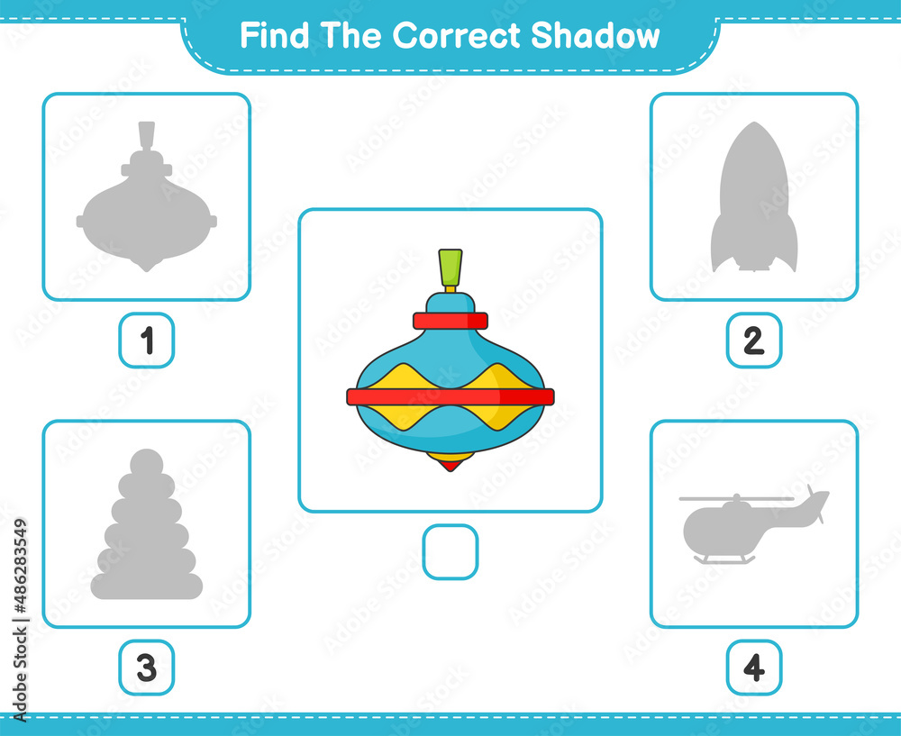 Find the correct shadow. Find and match the correct shadow of Whirligig ...