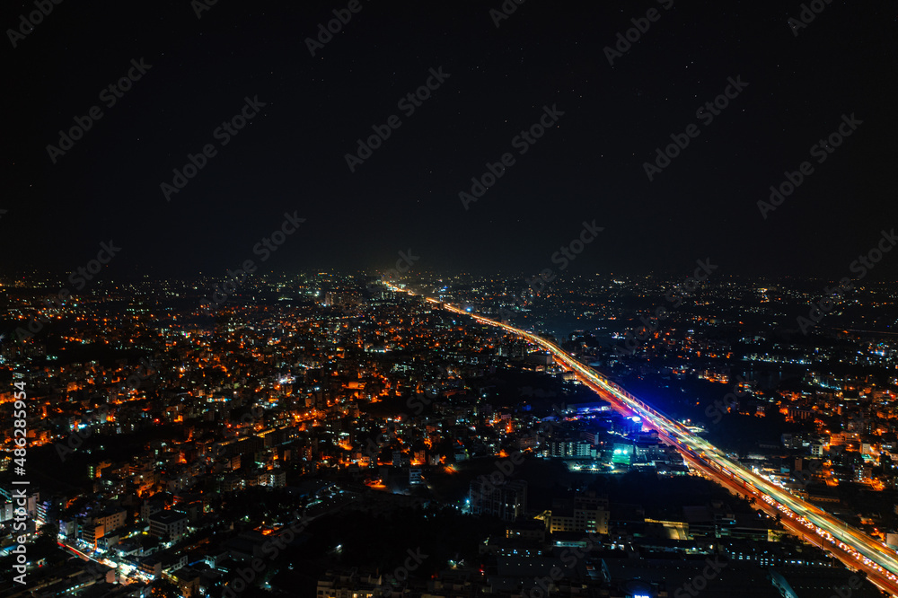 Bangalore Nightscape - Electronic City Elevated highway night view ...