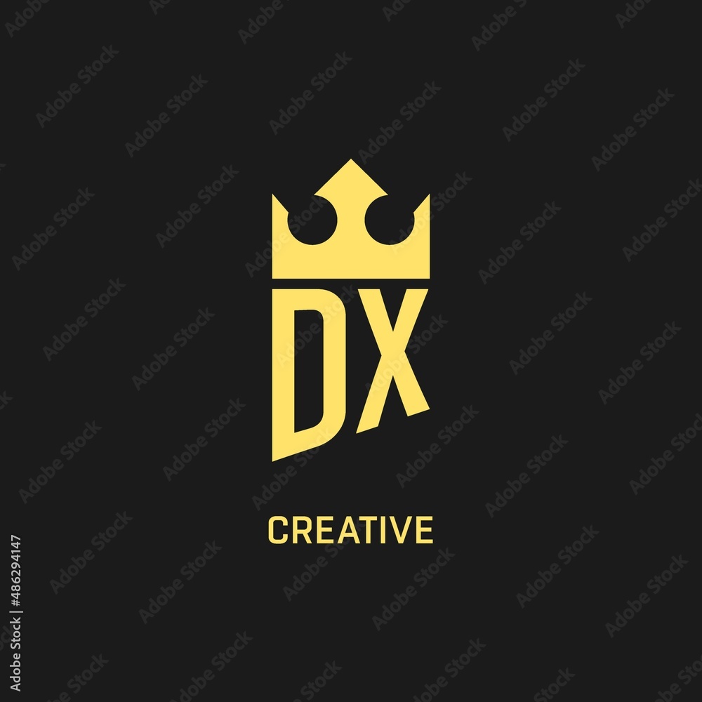 Monogram DX logo shield crown shape, elegant and luxury initial logo style Stock Vector | Adobe ...