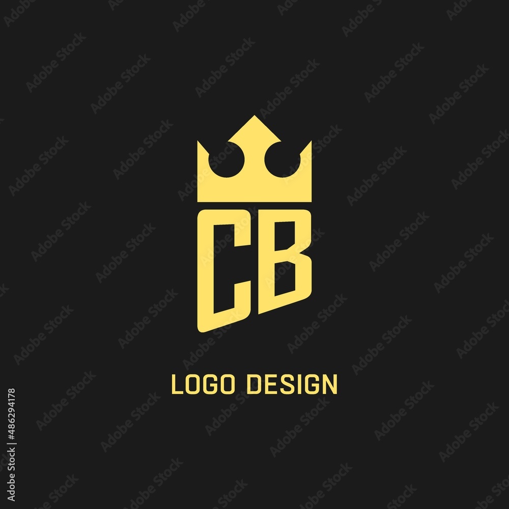 Monogram CB logo shield crown shape, elegant and luxury initial logo style Stock Vector | Adobe ...