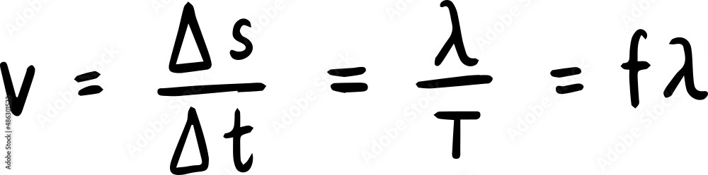 physics formula handwriting Stock Vector | Adobe Stock