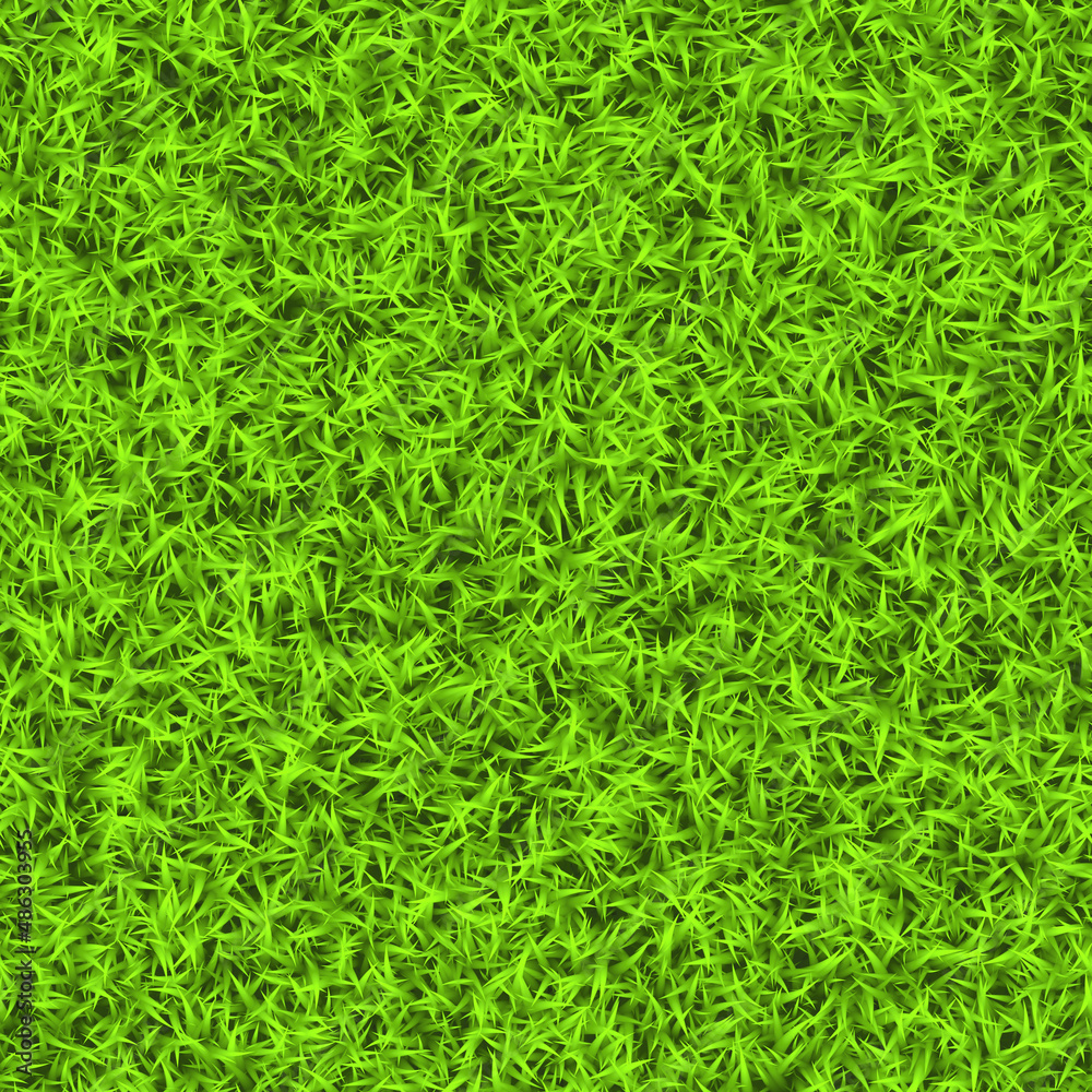 Bright green lawn grass top view seamless pattern Stock Illustration ...