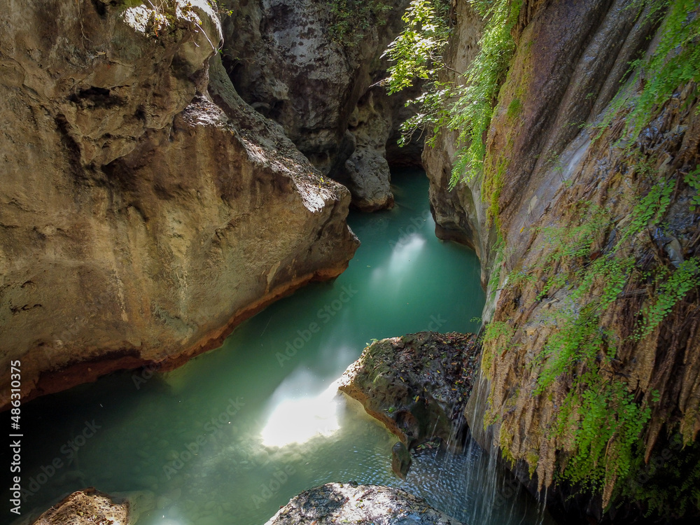 Cascadas de Comala, en Chiquilistlan, Jalisco, Mexico Stock-Foto ...