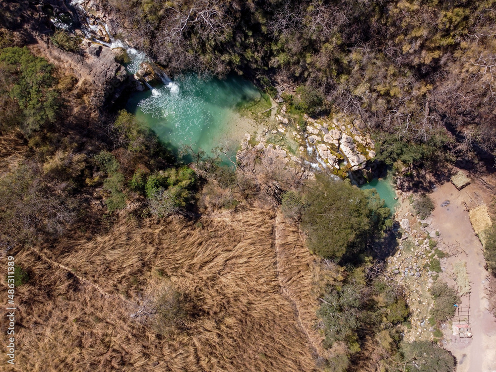 Cascadas de Comala, en Chiquilistlan, Jalisco, Mexico Stock-Foto ...