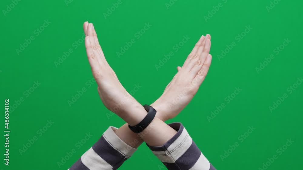 Crossed hands. Break the bias symbol of woman's international day ...