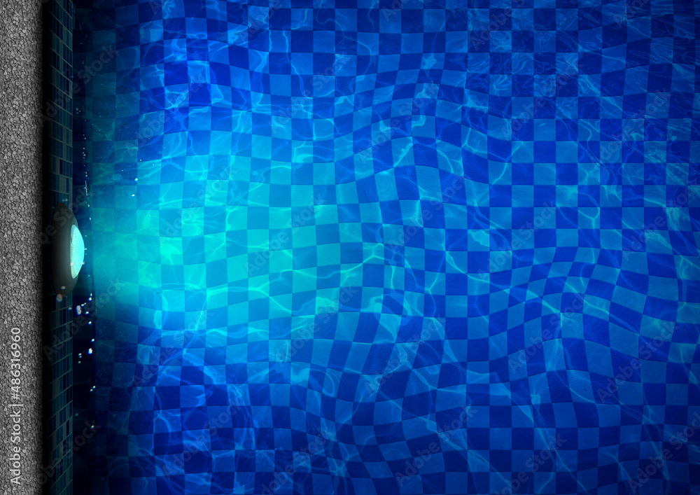 Transparent Clear Swimming Pool Top View Background with single led ...