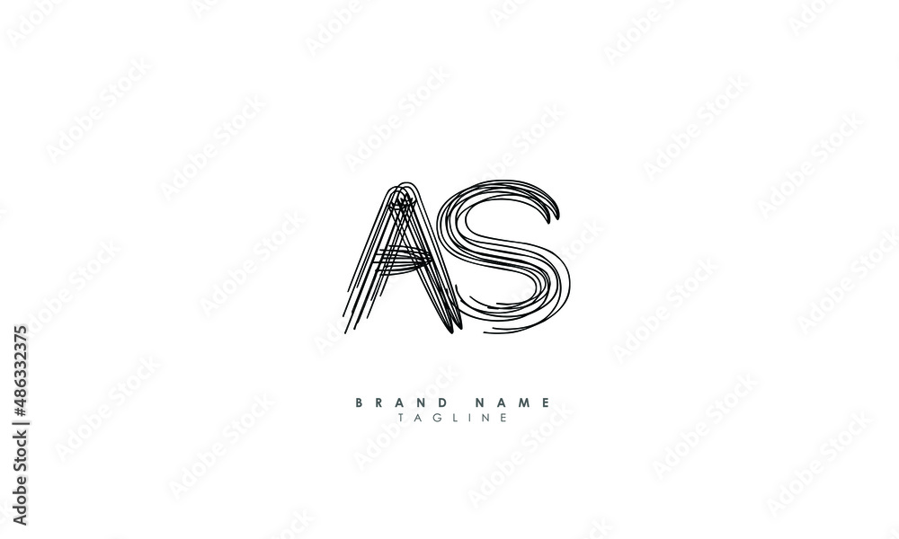 Alphabet letters Initials Monogram logo AS, SA, A and S Stock Vector ...