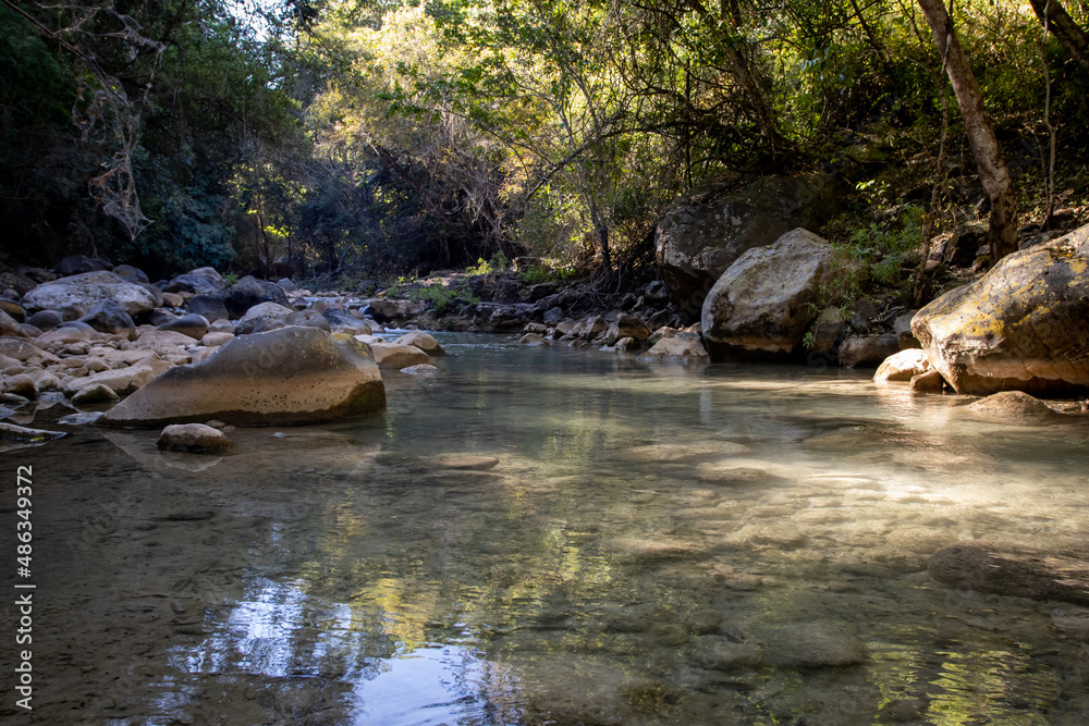 Cascadas de Comala, Chiquilistlan, Jalisco, Mexico Stock Photo | Adobe ...