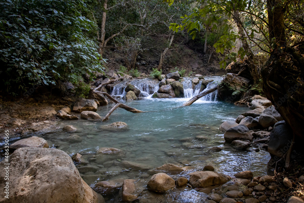 Cascadas de Comala, Chiquilistlan, Jalisco, Mexico Stock Photo | Adobe ...