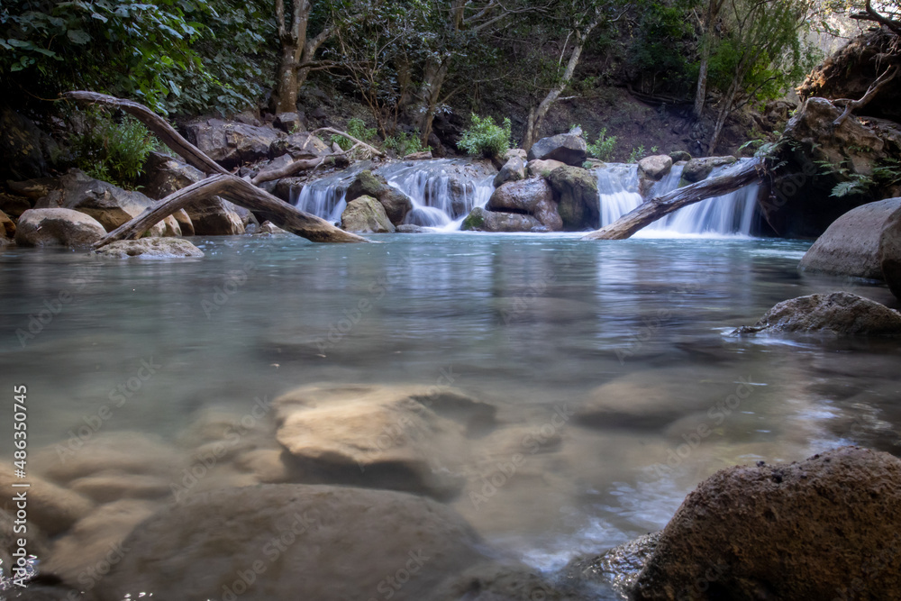 Cascadas de Comala, Chiquilistlan, Jalisco, Mexico Stock Photo | Adobe ...