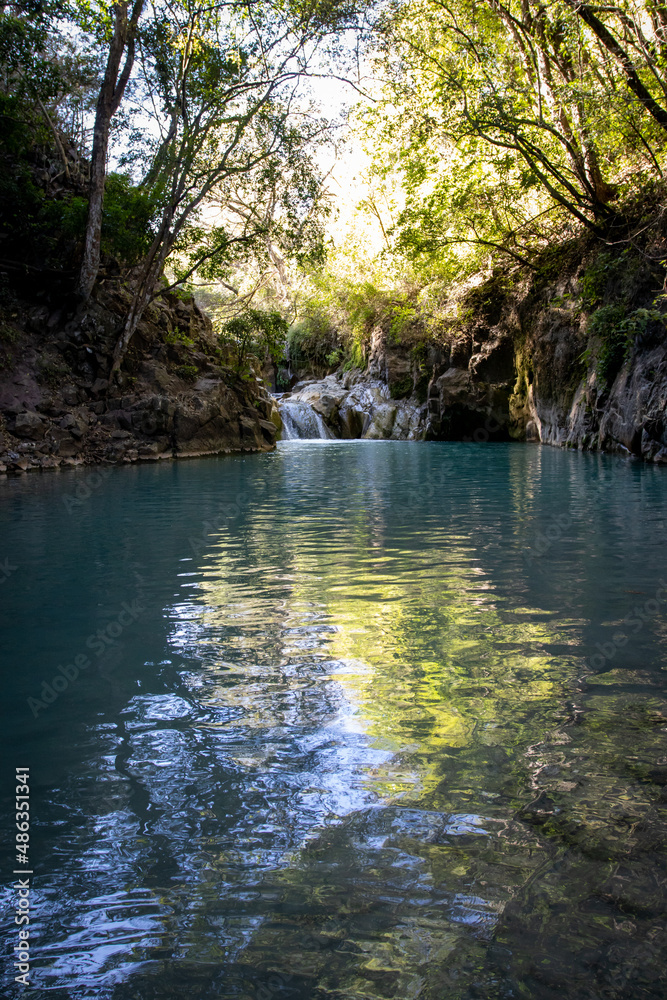 Cascadas de Comala, Chiquilistlan, Jalisco, Mexico Stock Photo | Adobe ...