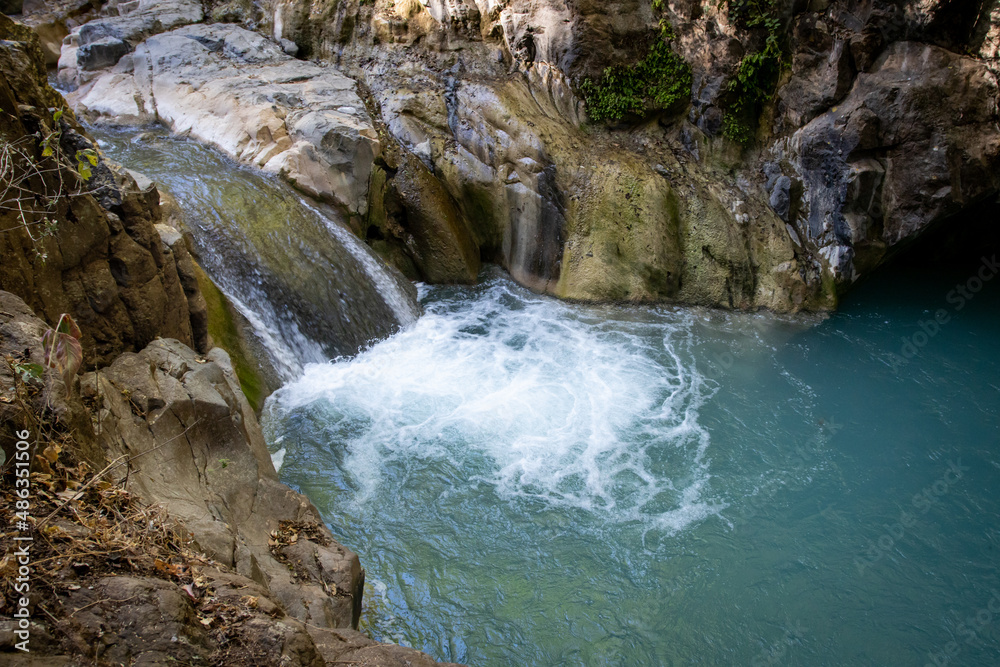 Cascadas de Comala, Chiquilistlan, Jalisco, Mexico Stock Photo | Adobe ...