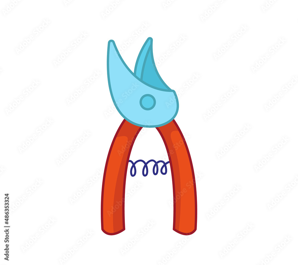 Scissors for cutting flowers and bushes. Florist's and gardener's tool ...