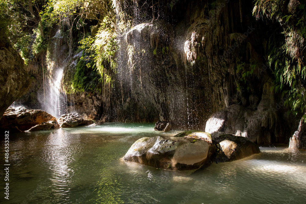 Cascadas de Comala, Chiquilistlan, Jalisco, Mexico Stock Photo | Adobe ...