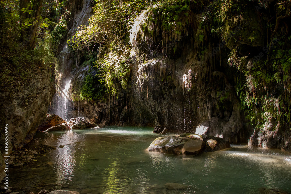Cascadas de Comala, Chiquilistlan, Jalisco, Mexico Stock Photo | Adobe ...
