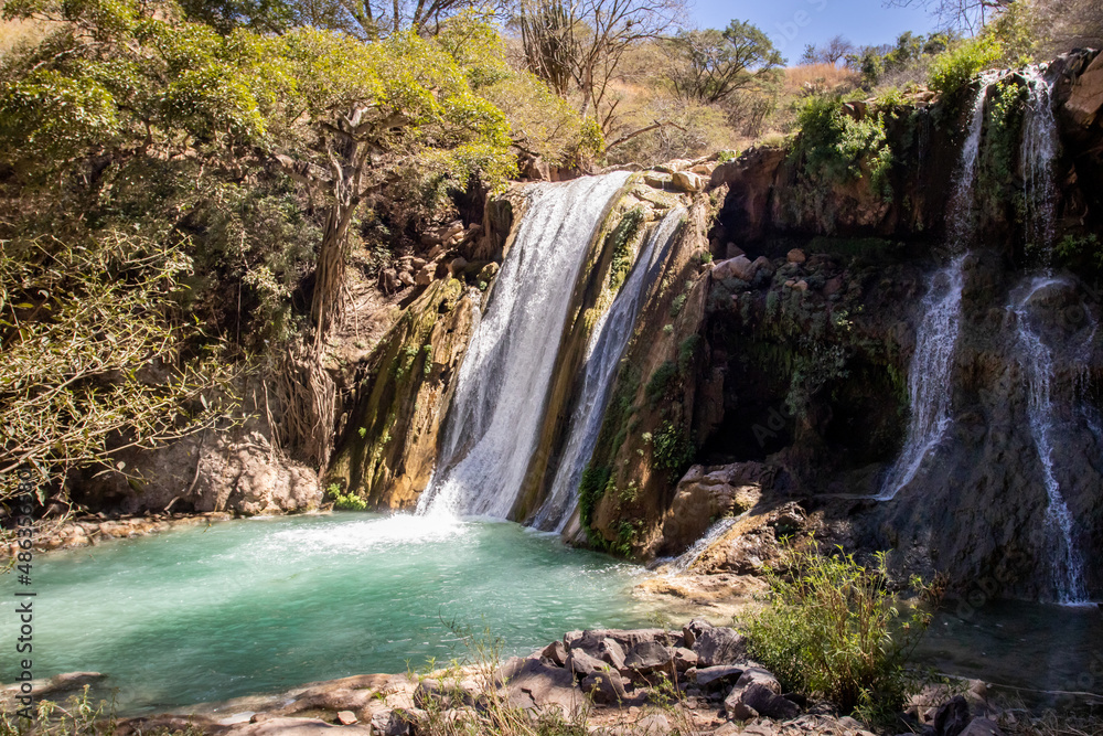 Cascadas de Comala, Chiquilistlan, Jalisco, Mexico Stock Photo | Adobe ...