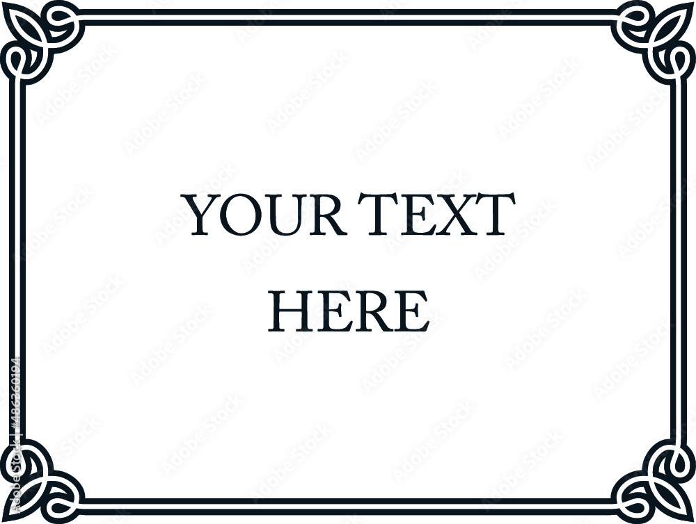 Vector border frame board. Simple rectangular billboard, plaque ...