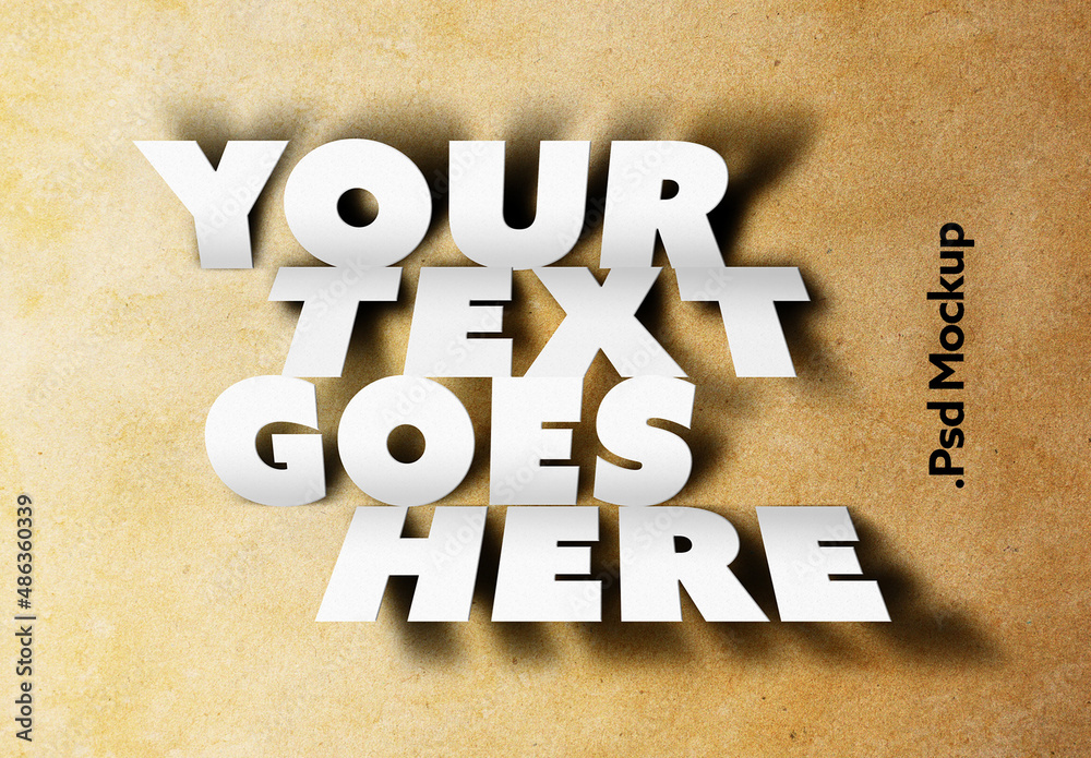 Folded Text Effect Stock Template | Adobe Stock