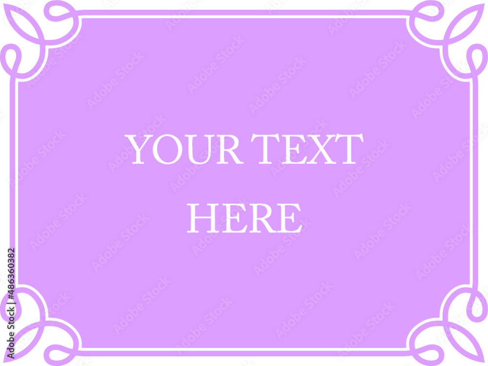 Pink border frame board. Vector simple rectangular billboard, plaque ...