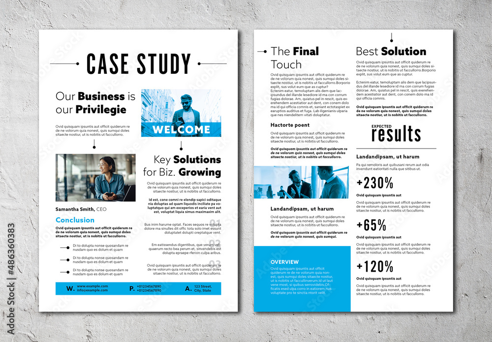Case Study Layout Stock Template | Adobe Stock