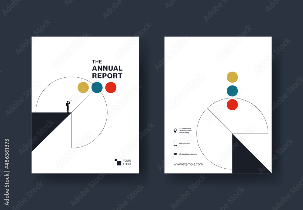 Abstract Business Illustration Report Cover Stock Template | Adobe Stock