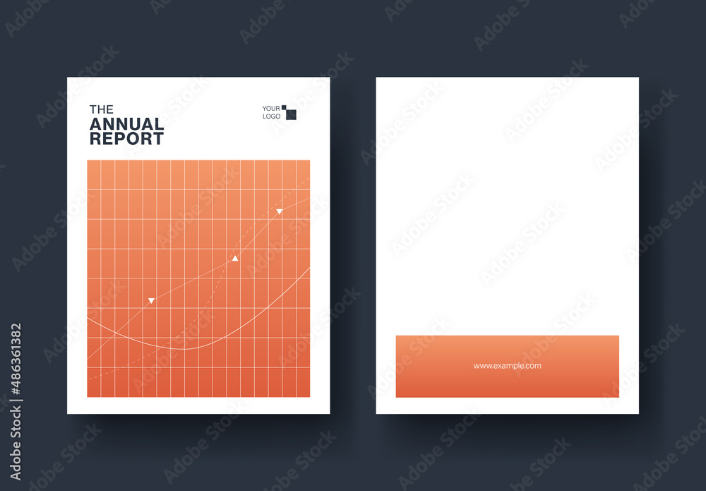 Business Report Cover with Chart Stock Template | Adobe Stock