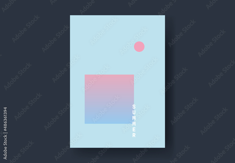 Summer Soft Color Card Stock Template | Adobe Stock