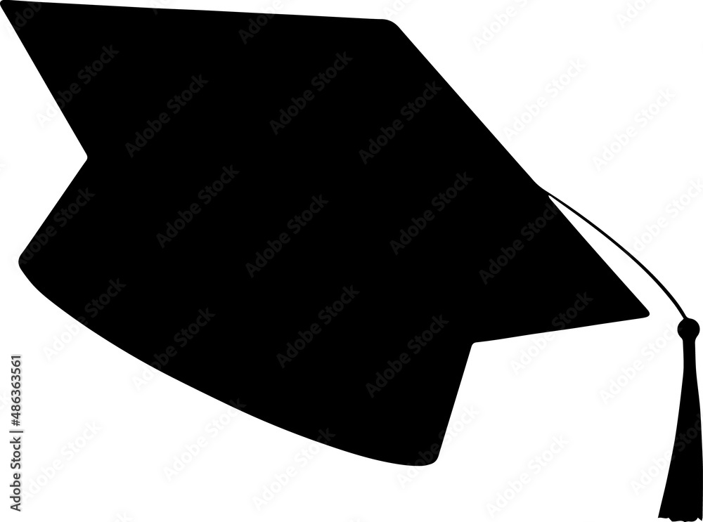 Graduation Cap Silhouettes Graduation Cap SVG EPS PNG เวกเตอร์สต็อก ...