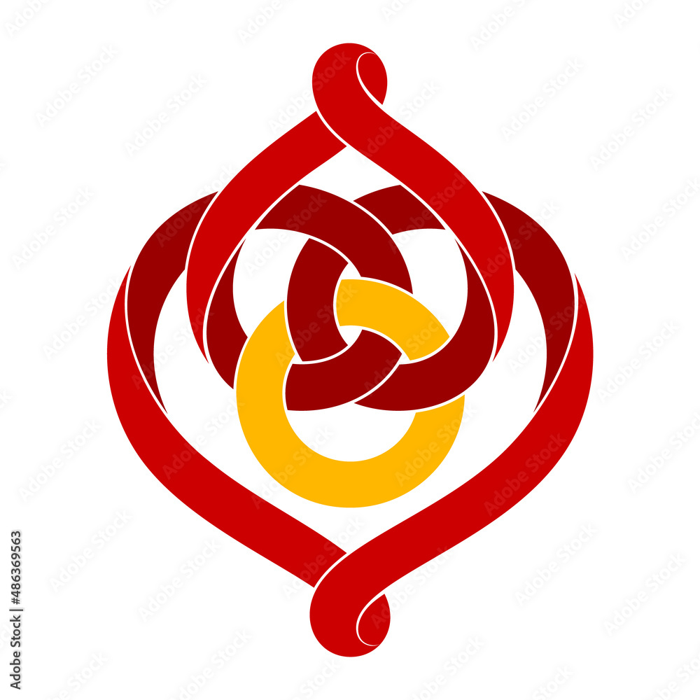 Sign of the union of two hearts with ring. Symbol of eternal love for ...