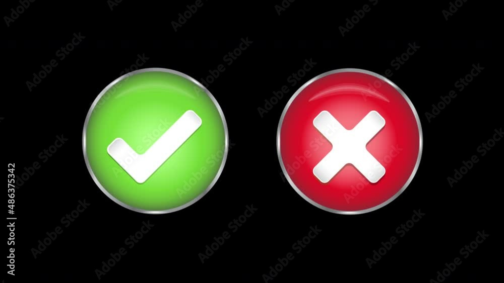 Vidéo Stock 3D Realistic Animated True and False symbols accept ...