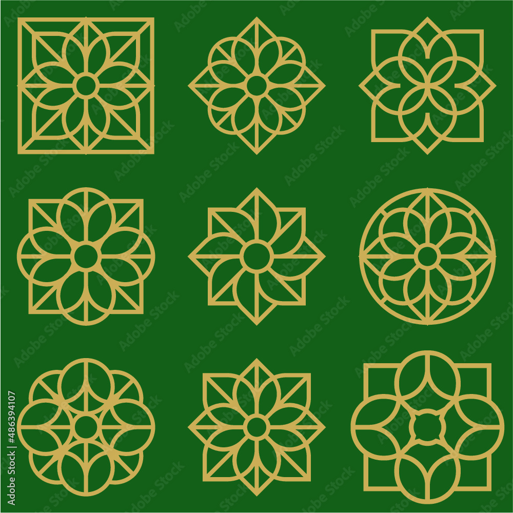 Simple Islamic ornament vector group. Best for element your design ...