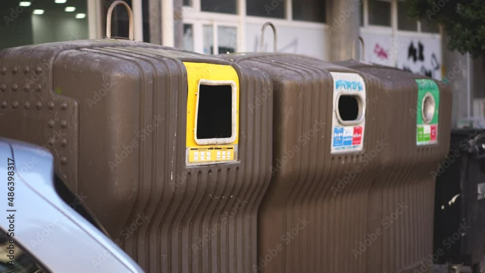Paper waste separation sorting infrastructure. Cardboard garbage ...