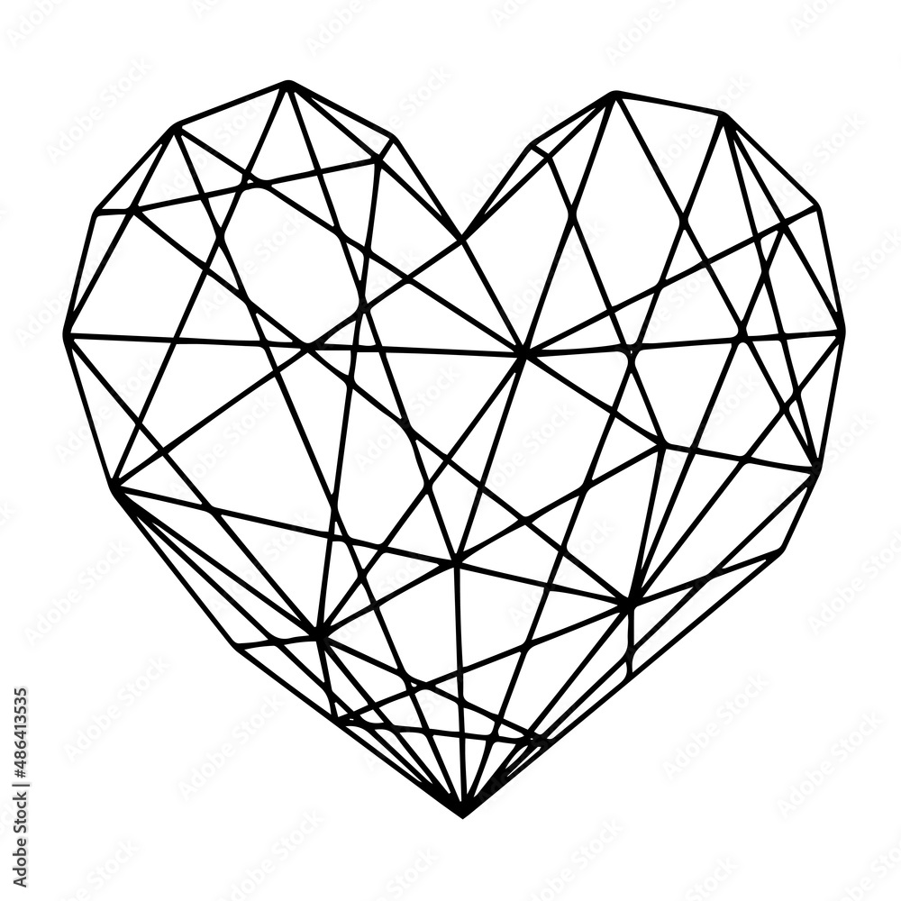 Geometric Heart Shape