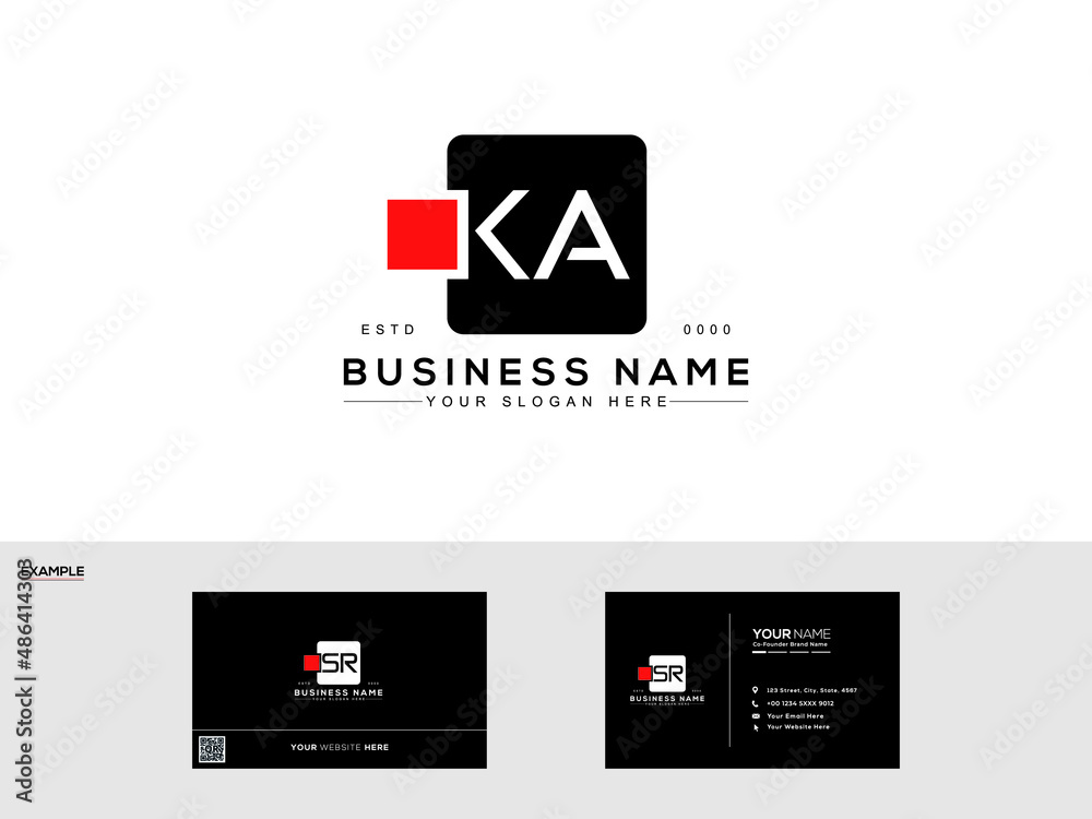Letter KA Business Logo Design, Simple Ka creative business card and ...