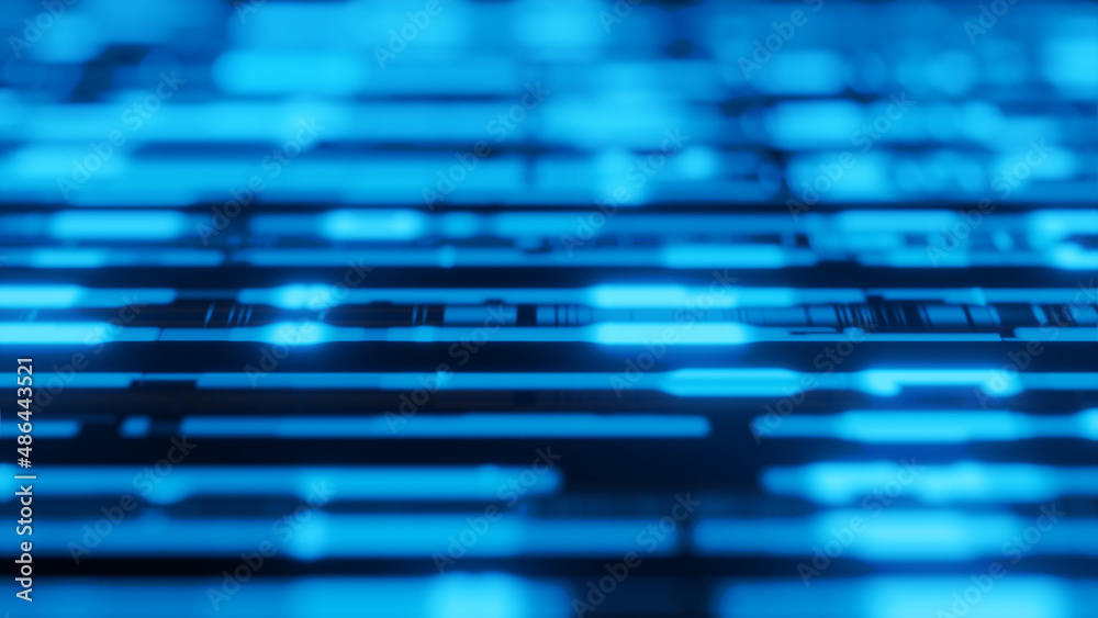 Blue digital transformation coding and data transmission background ...