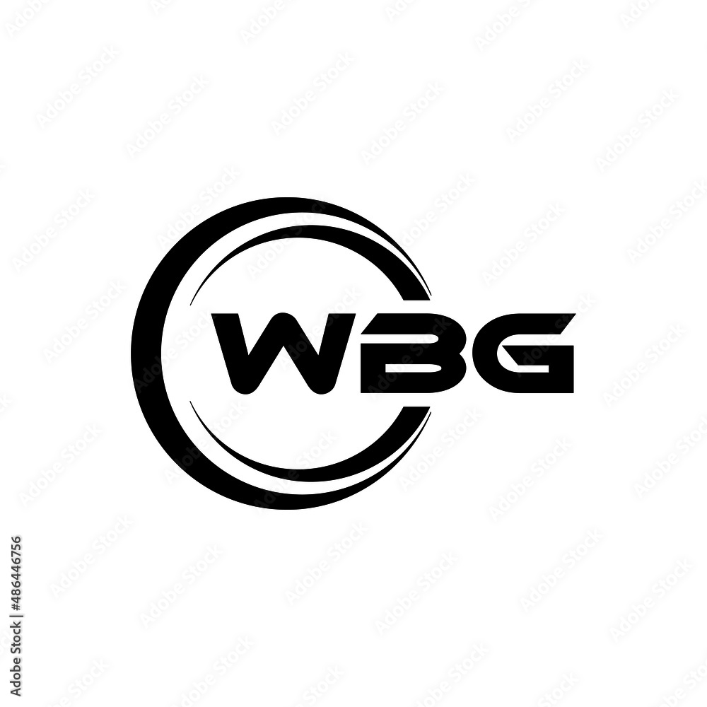 WBG letter logo design with white background in illustrator, vector ...