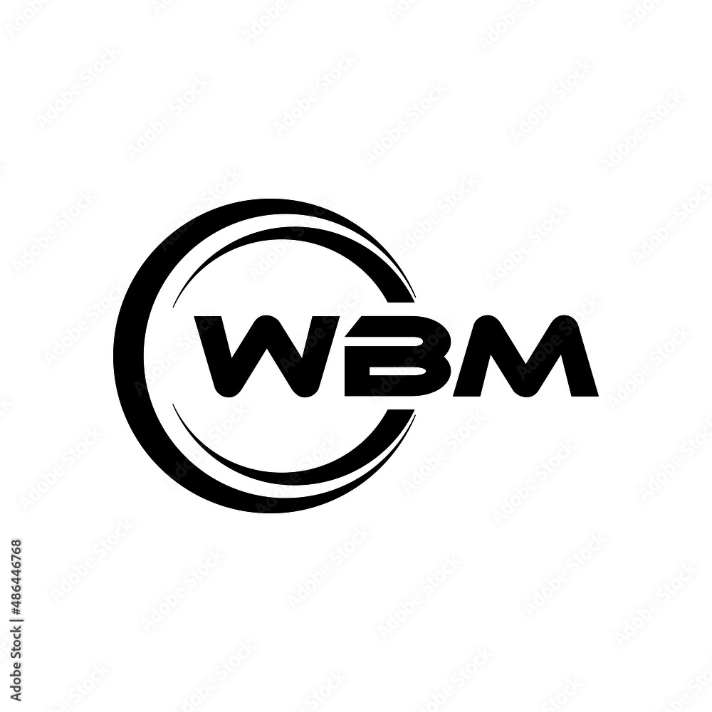 WBM letter logo design with white background in illustrator, vector ...