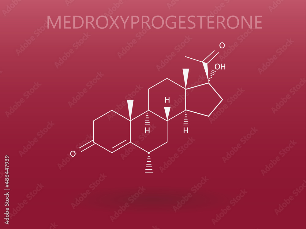 Chemical structure of medroxyprogesterone , used for the treatment of ...