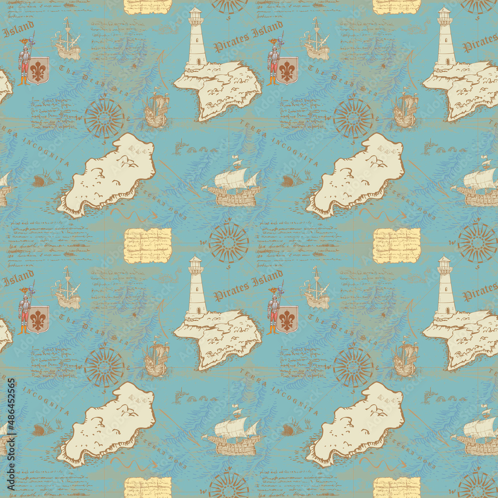 vector image of a seamless texture on the fabric and paper of the ...